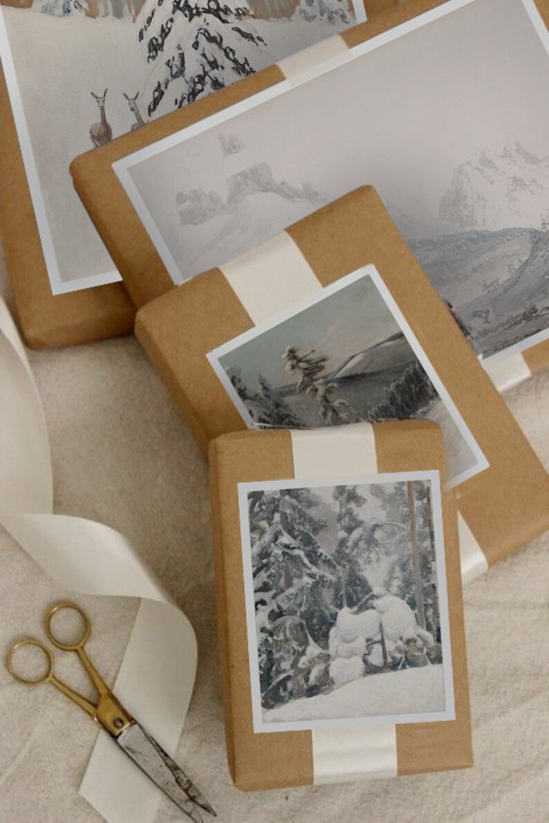 Set of 4 Printable Gift Wrap Topper Prints | Print at Home!! Download ...