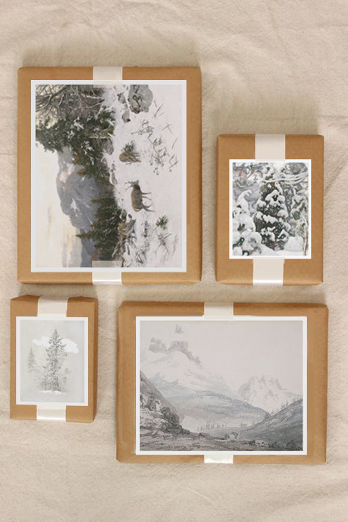 Set of 4 Christmas Present Topper Print Print at Home Download Only ...