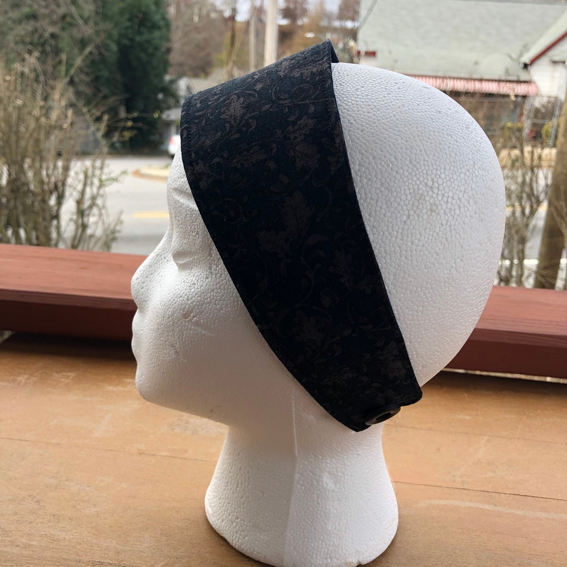 Brown and Black Floral Retro Style Headband - Etsy