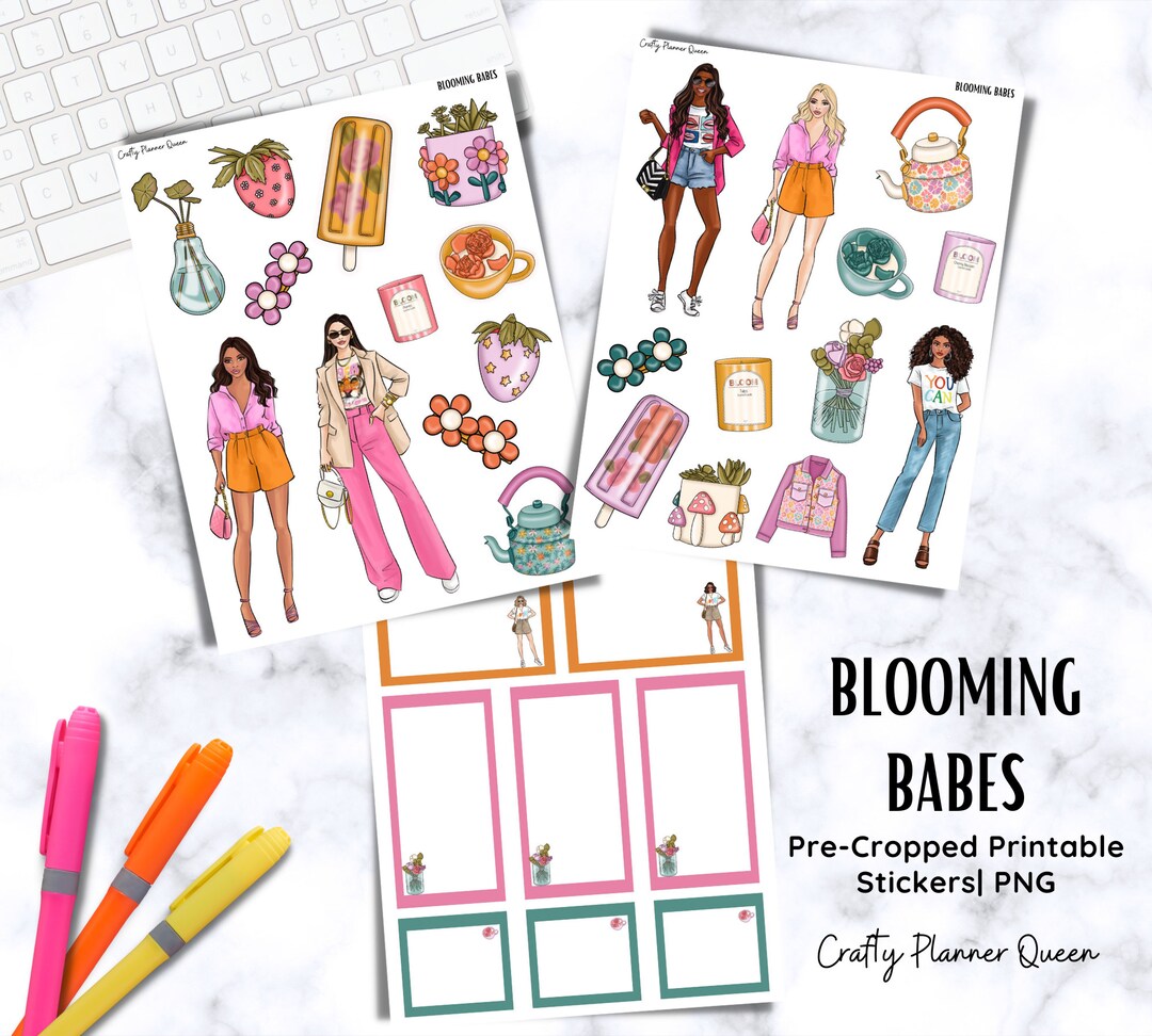 Digital Planner Kit, PDF, Printable Stickers, Journaling Kit, Happy ...