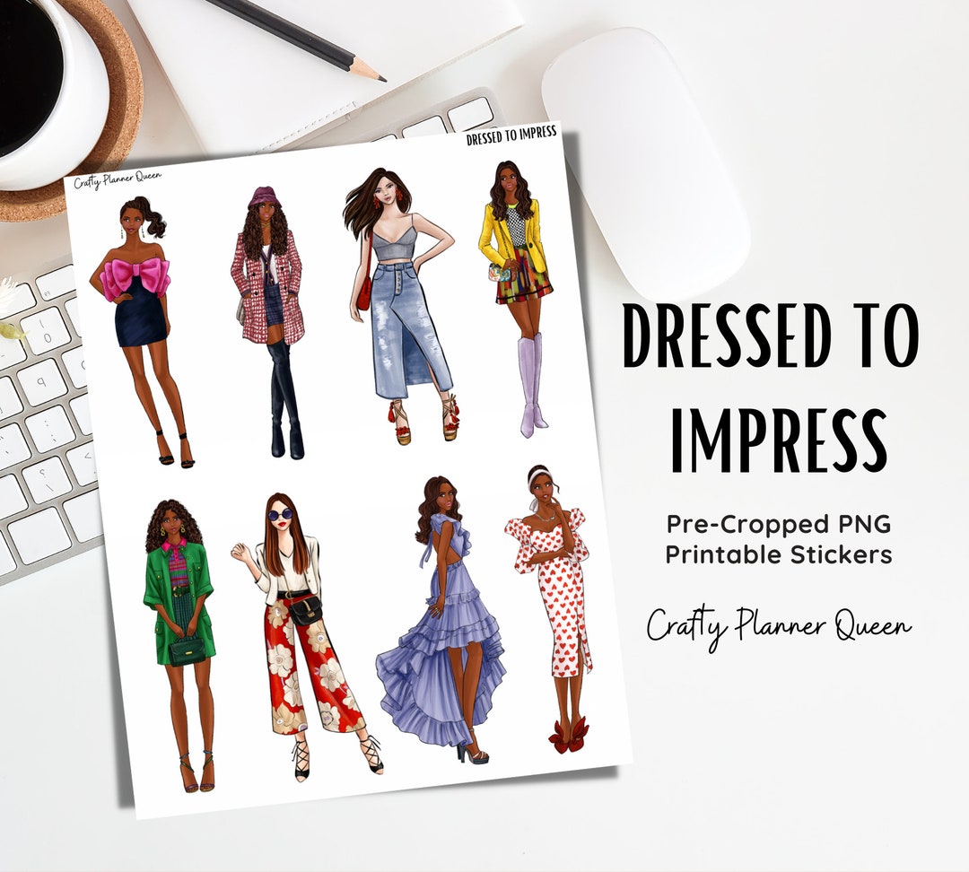 Fashion Girls Clipart, Printable Planner Stickers, Fashion Print ...