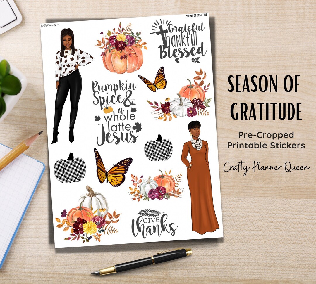 Faith Planner Stickers, African American Printable, Digital Faith ...