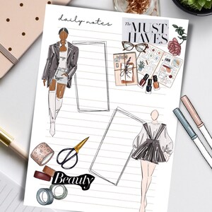 Printable Fashion Stickers Bundle - Instant Download, Journaling and ...