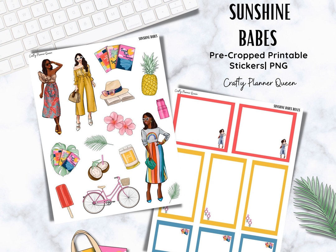 Digital Planner Kit, PDF, Printable Stickers, Journaling Kit, Happy ...