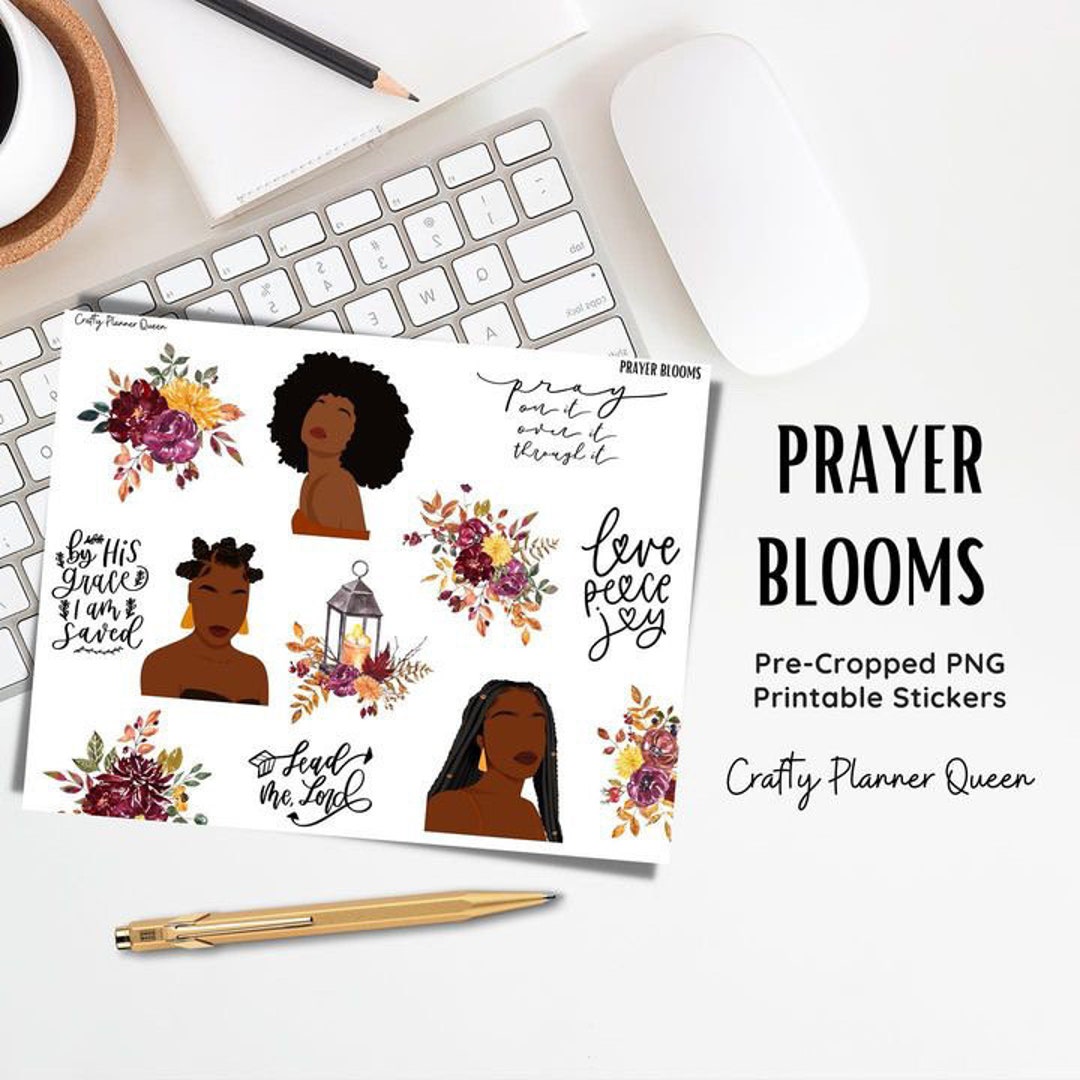 Faith Planner Stickers: African American Bible Journaling (pre-cropped ...
