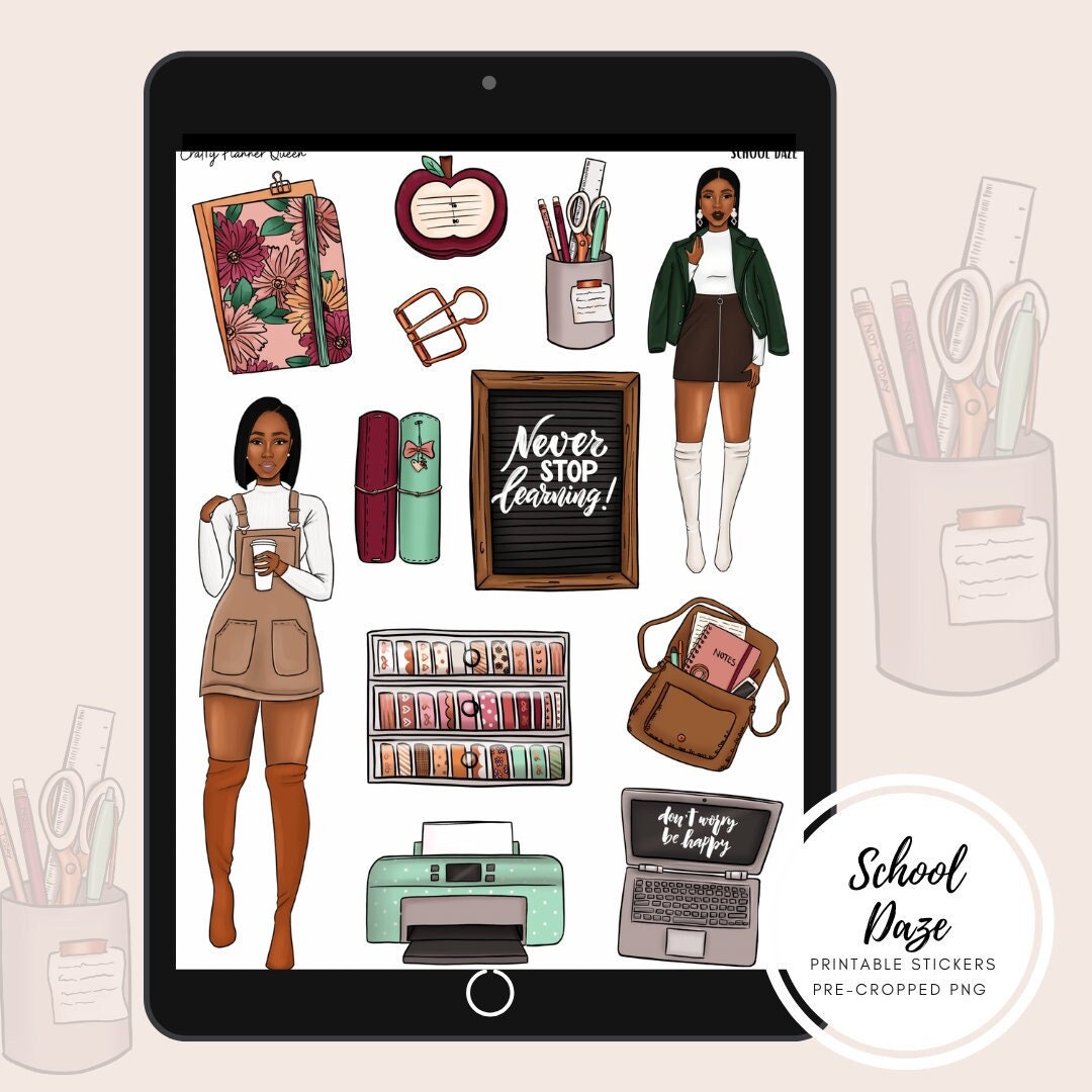 Back to School Printable, School Planner Stickers, Digital Journaling ...