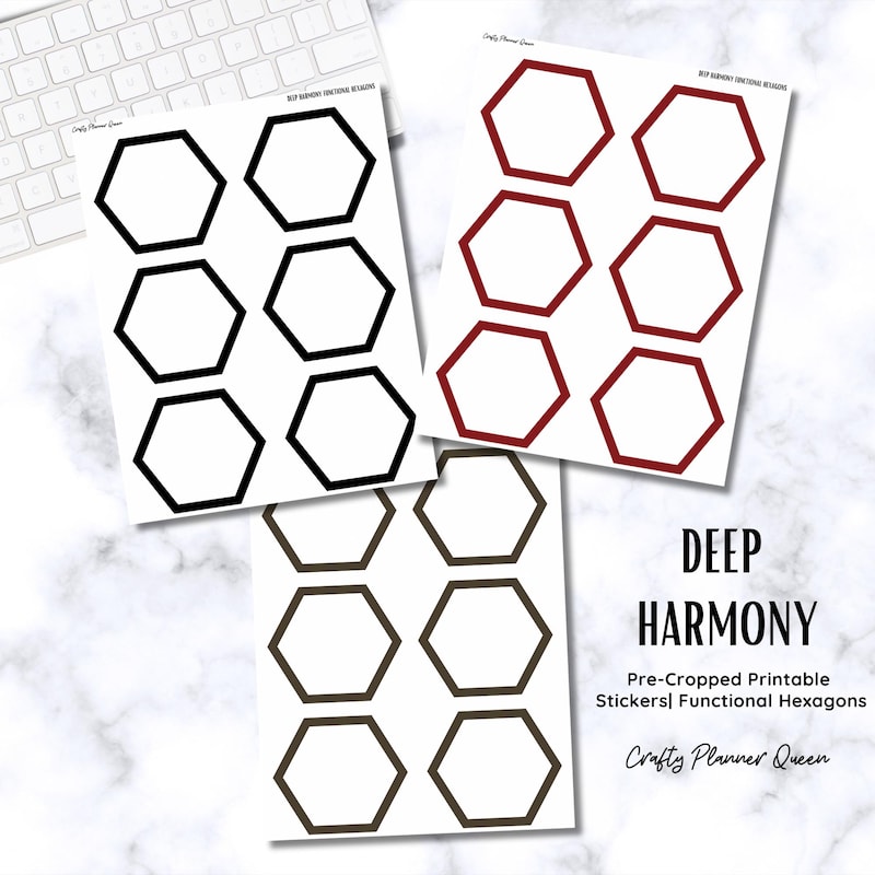 Hexagon Stickers - Etsy