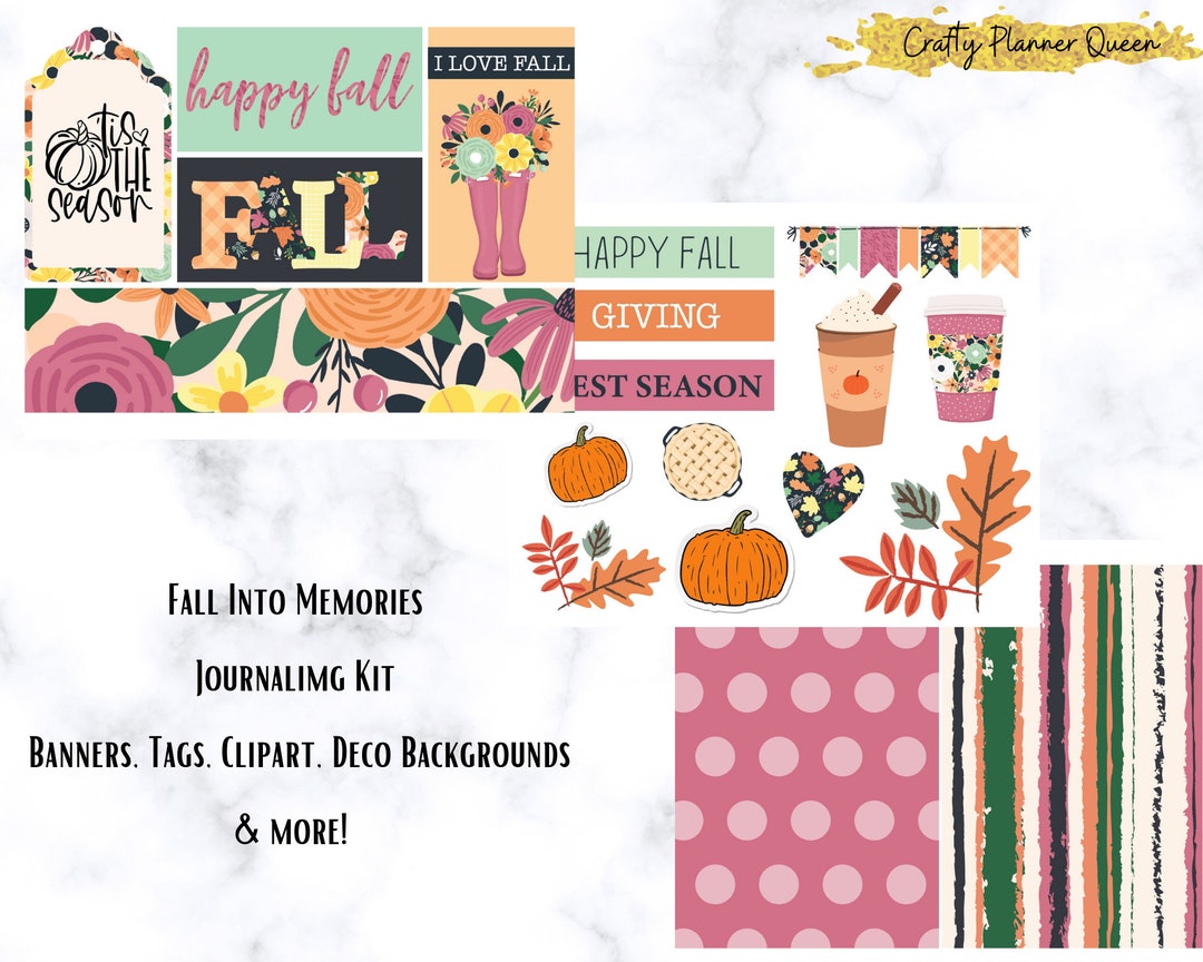 Digital Journal Kit, Printable Fall Pages for Journals, Scrapbooks ...