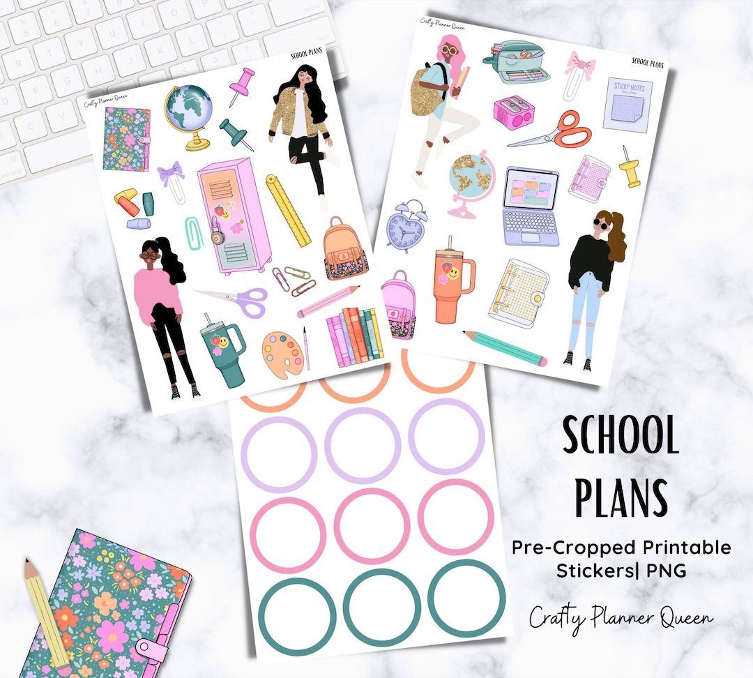 Digital Planner Kit, PDF, Printable Stickers, Journaling Kit, Happy ...
