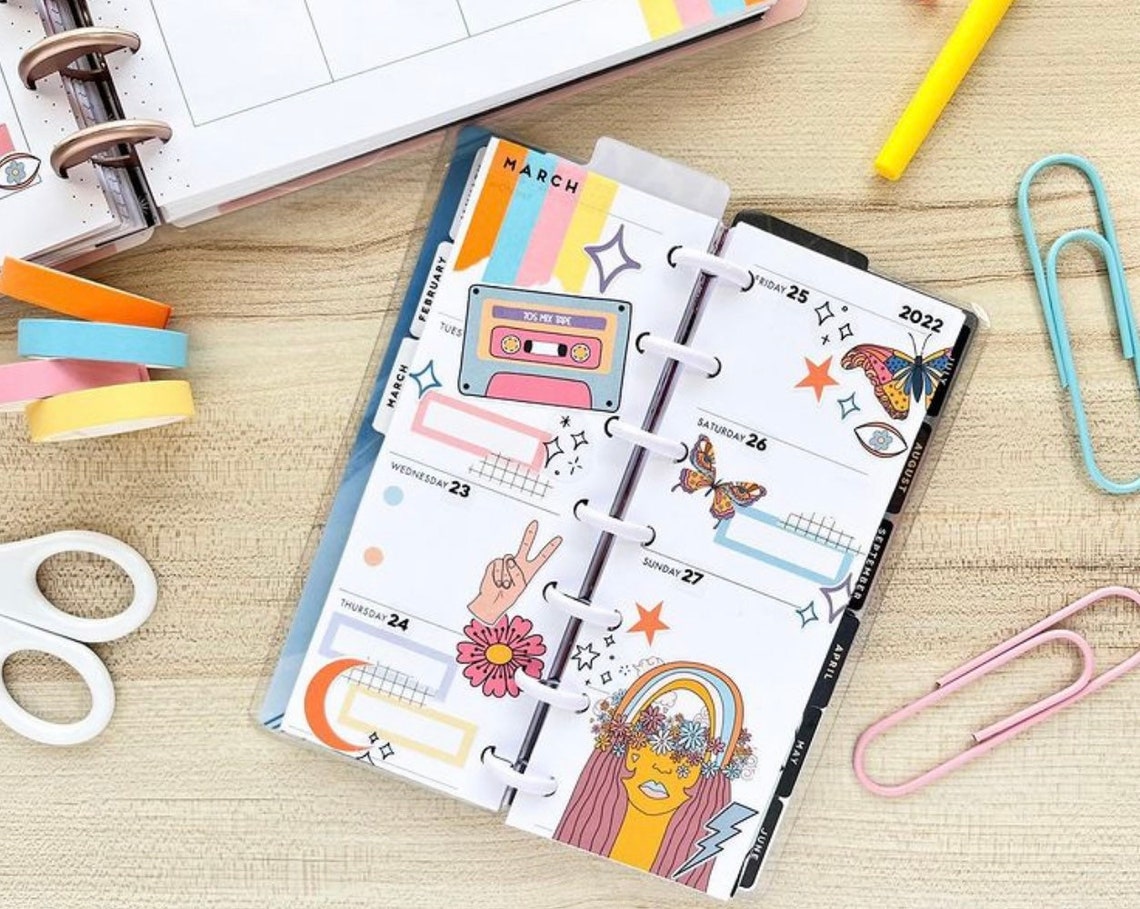 Journaling and Planner Kit Art Stationery Retro Printables - Etsy