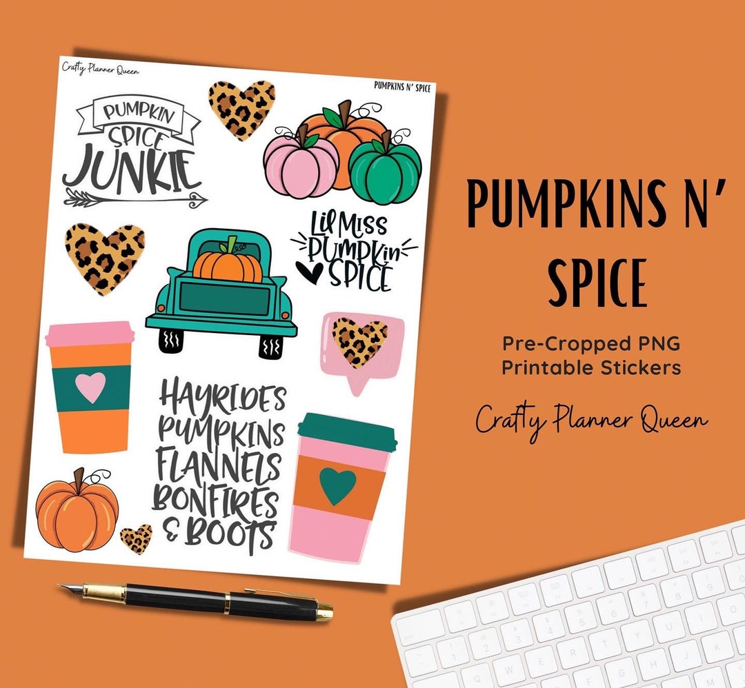 Printable FALL Planner Stickers, Planner Stickers, Autumn Clipart, Fall ...