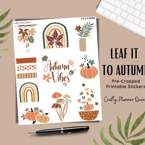 Fall Printable Stickers Autumn Planner Stickers Fall - Etsy