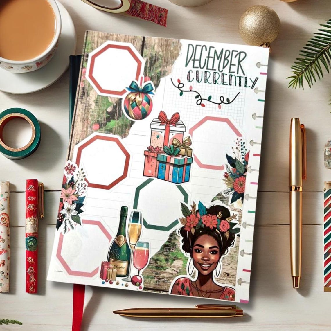 Christmas Planner Stickers: Magical Mistletoe Printable Kit (PNG) - Etsy