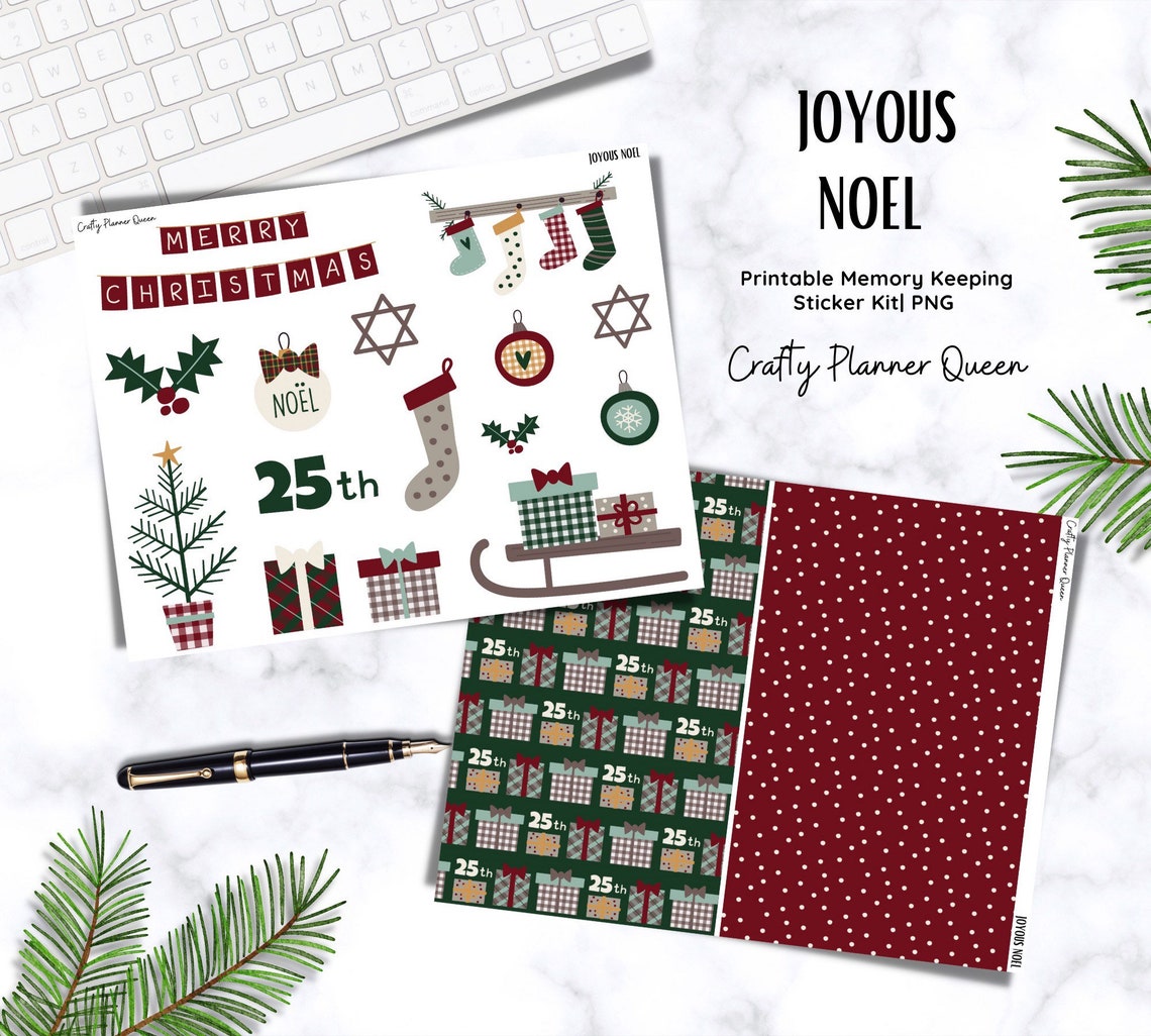 Printable Stickers, Cozy Christmas, Printable Digital Stickers ...