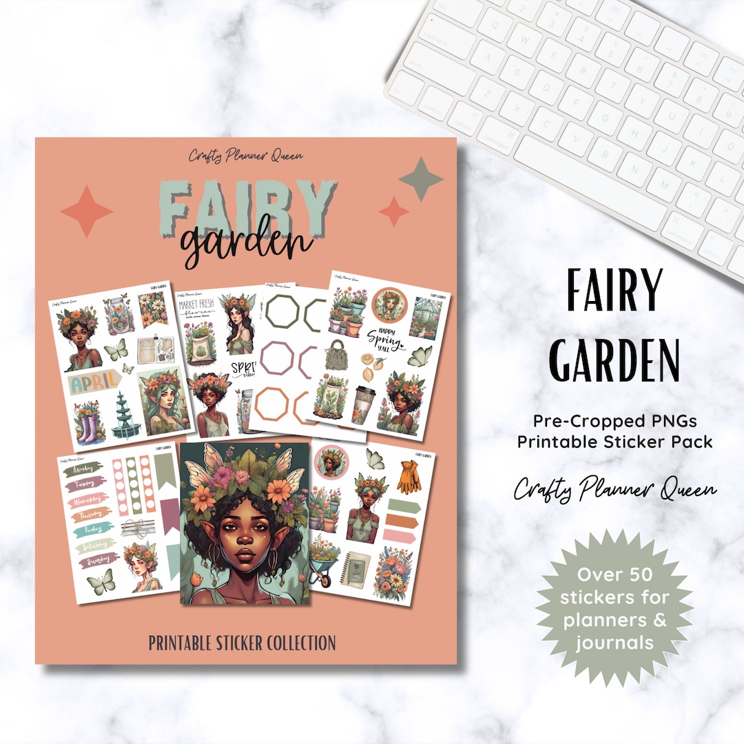 Spring Printable Planner Stickers, Garden Journal Stickers, Spring Bujo ...