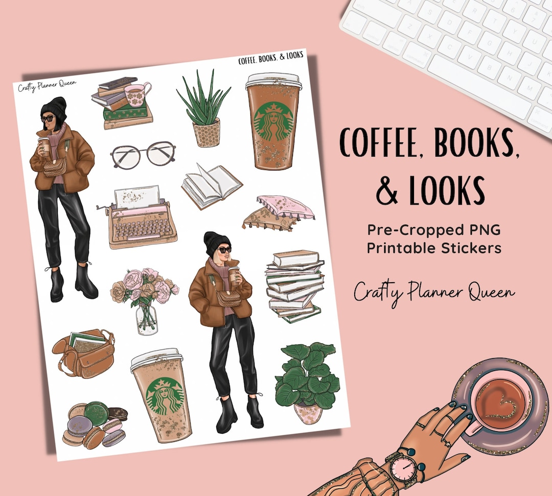 Coffee Planner Stickers, Coffee Lovers Printable, Girls With Coffee ...