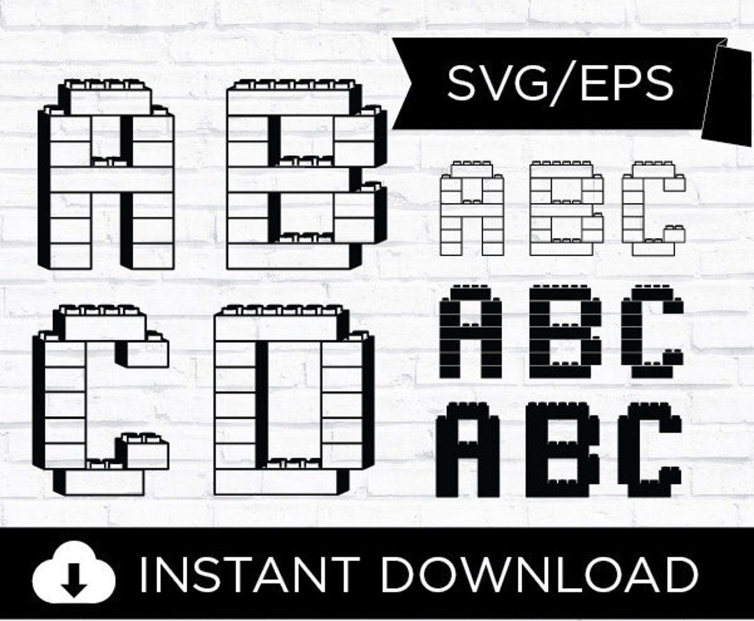 Kids Building Block Toy Style Alphabet | Letters | Font | SVG | EPS ...