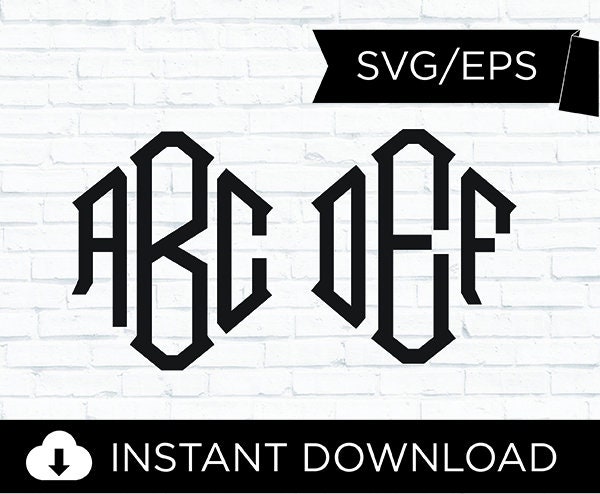Diamond Monogram Embroidery Style Alphabet | Font | SVG | EPS ...