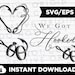 Wedding Heart Hook Graphic | We Got Hooked Graphic | Wedding Rings on ...