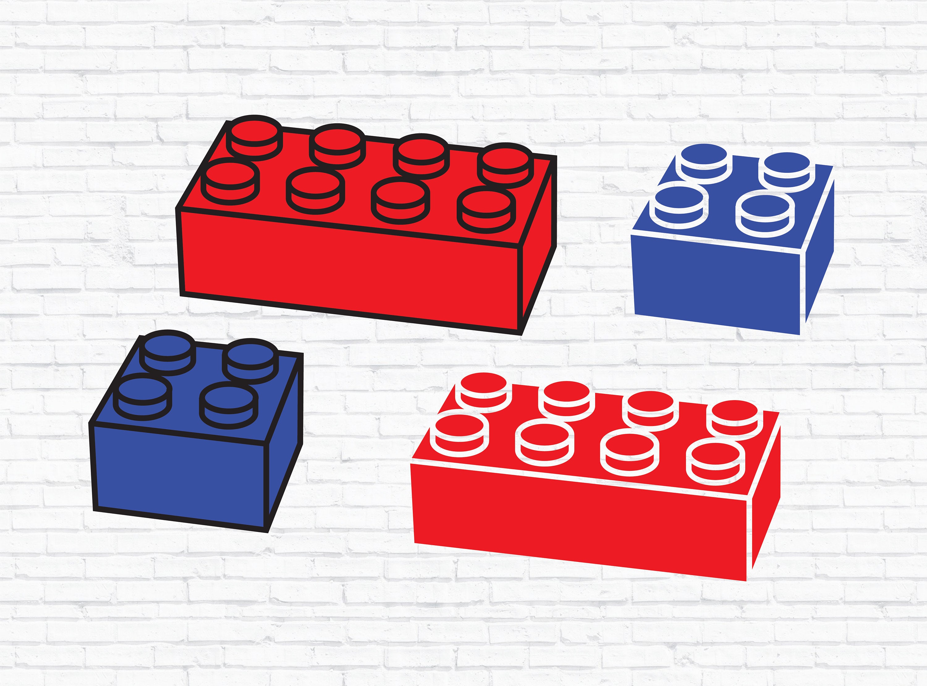 Kids Building Block Toy Figure Head | SVG | EPS | Silhouette | Cricut ...