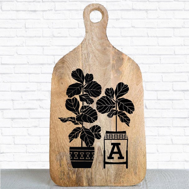 Fiddle Leaf Fig Potted Plant | Monogram | Boho | Potted House Plant ...