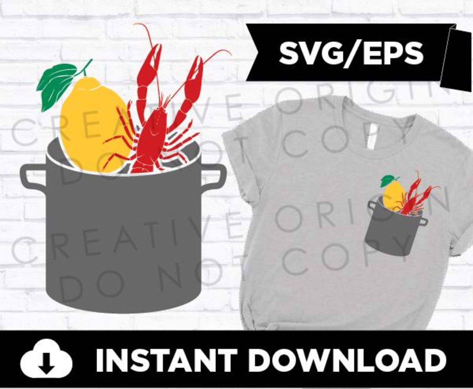 Crawfish Boil | Crayfish | Lobster | Seafood | Design | Graphic | SVG ...