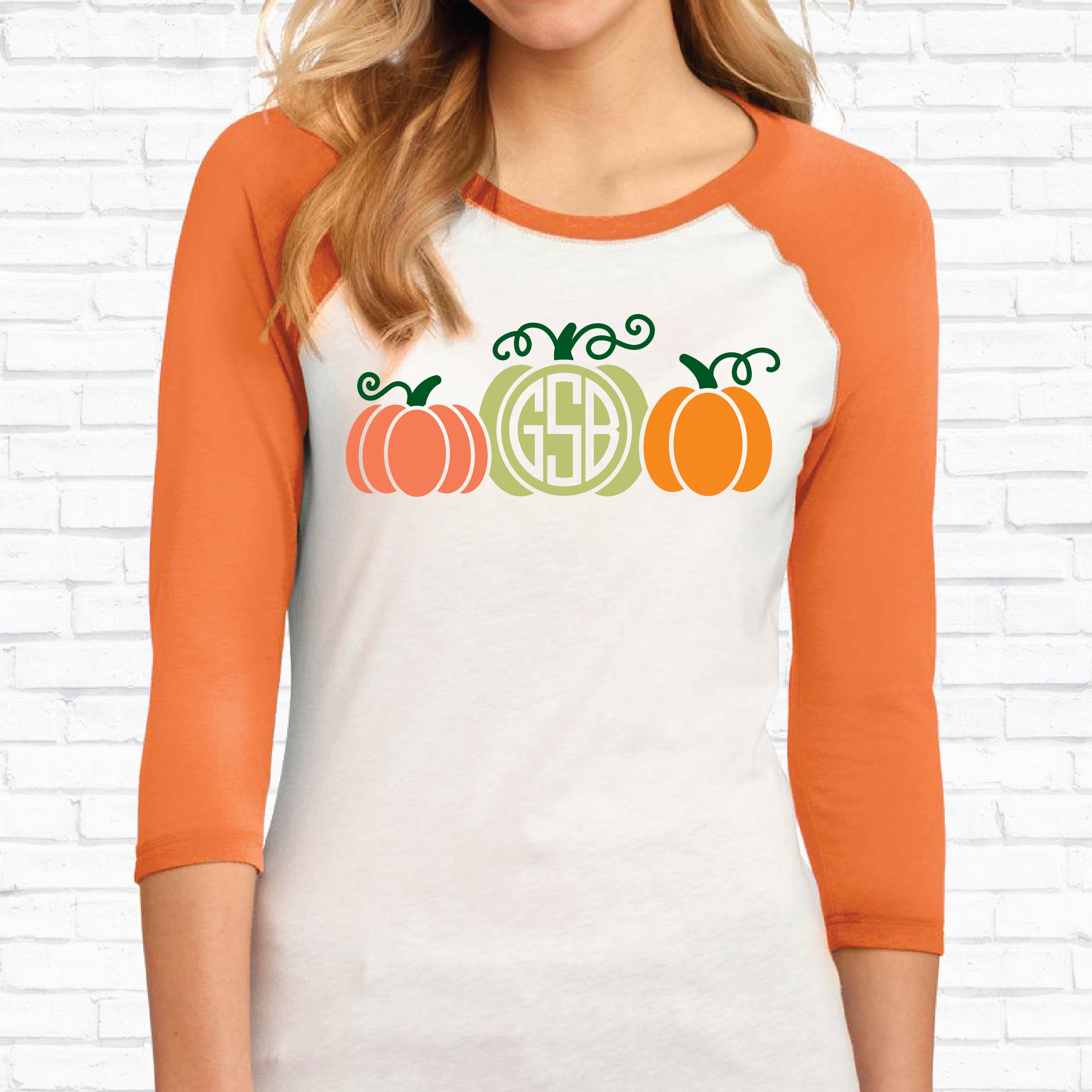 Three Pumpkin Monogram Alphabet SVG Three Pumpkin Monogram - Etsy