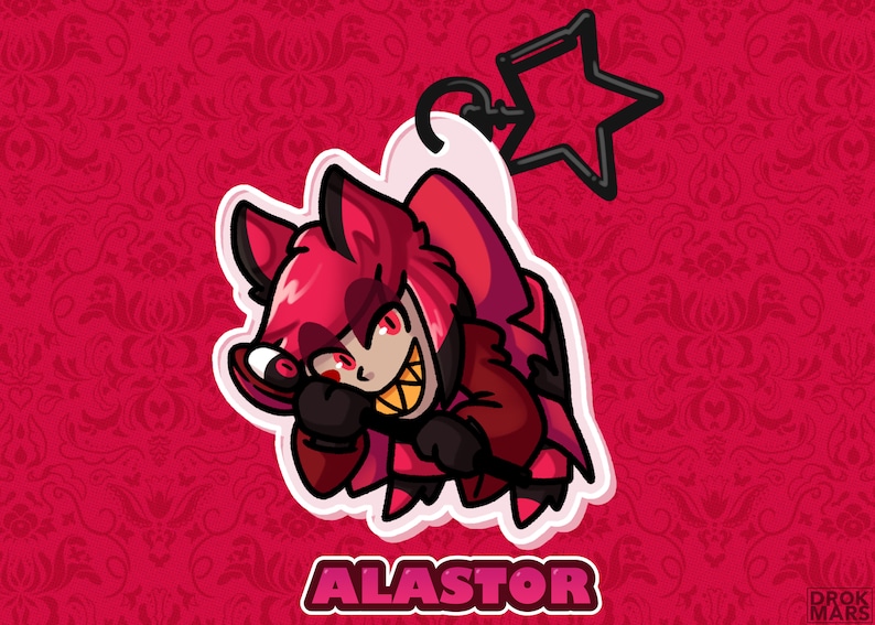 Hazbin Hotel Dangling Chibi Keychain Charm - 2.5” Accessory - Charlie ...