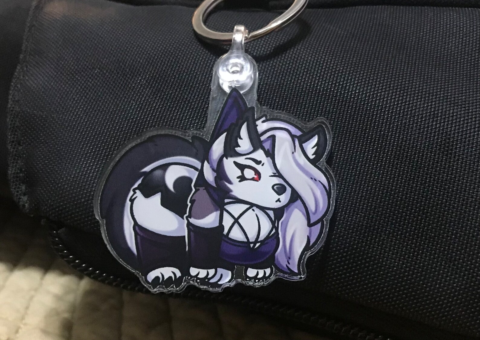 Loona Acrylic Keychain Helluva Boss Furry Charm Unique 2 Dangling ...