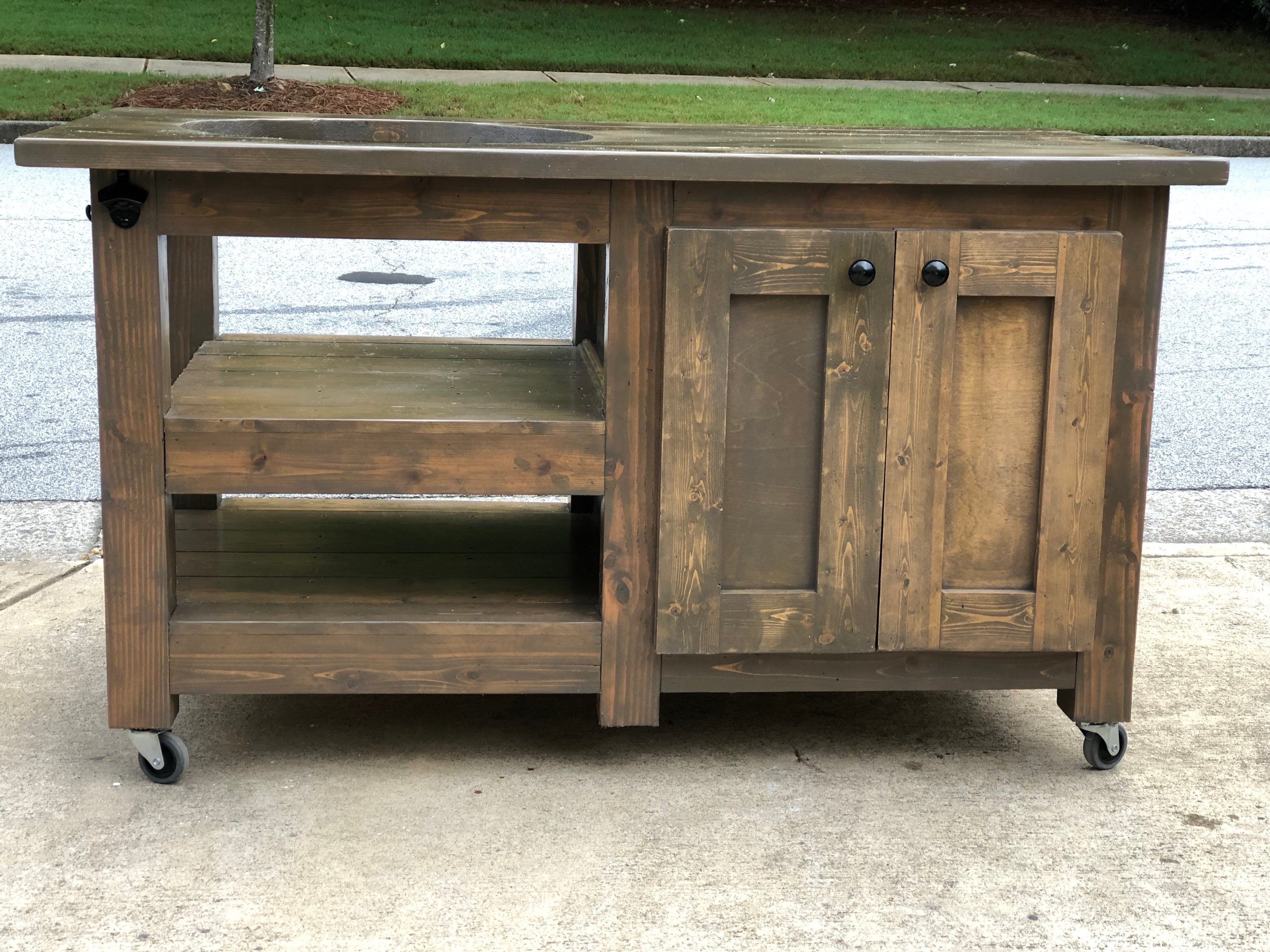 Free Shipping on Large Big Green Egg/kamado Joe/ Vision Grill Table ...