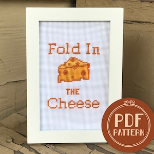 Fold in the Cheese Cross Stitch Pattern | Schitt's Creek, Easy (PDF ...