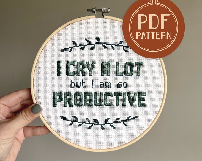 I Am so Productive Cross Stitch Pattern | Swiftie Cross Stitch | Easy ...