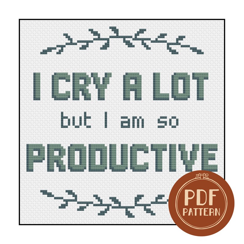 I Am so Productive Cross Stitch Pattern | Swiftie Cross Stitch | Easy ...