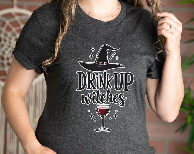 Boozin With My Witches Tshirt Drink up Witches Shirt Halloween Party T ...