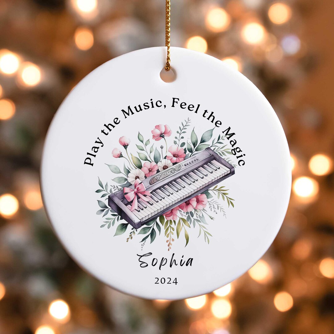 Personalized Keyboard Ornament Custom Pianist Recital Ornament Gift for ...