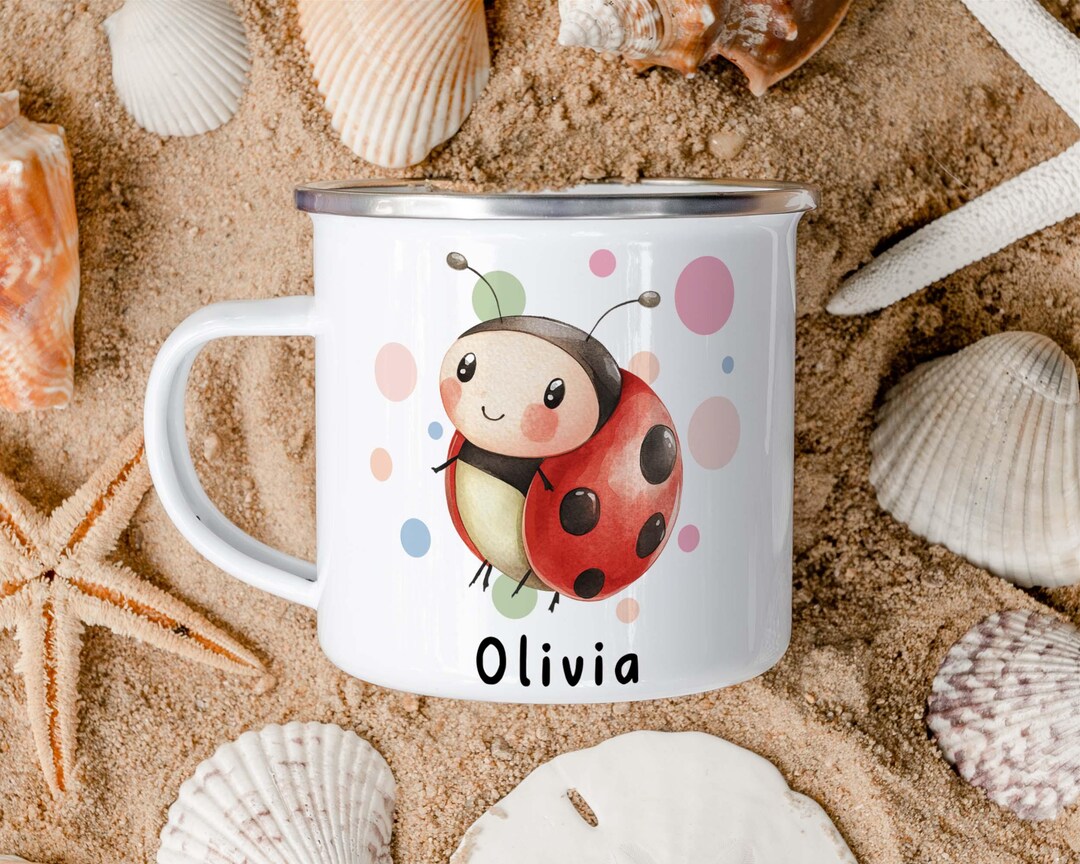 Personalized Enamel Mugs for Kids Drinking Mugs Custom Enamel Cup for ...