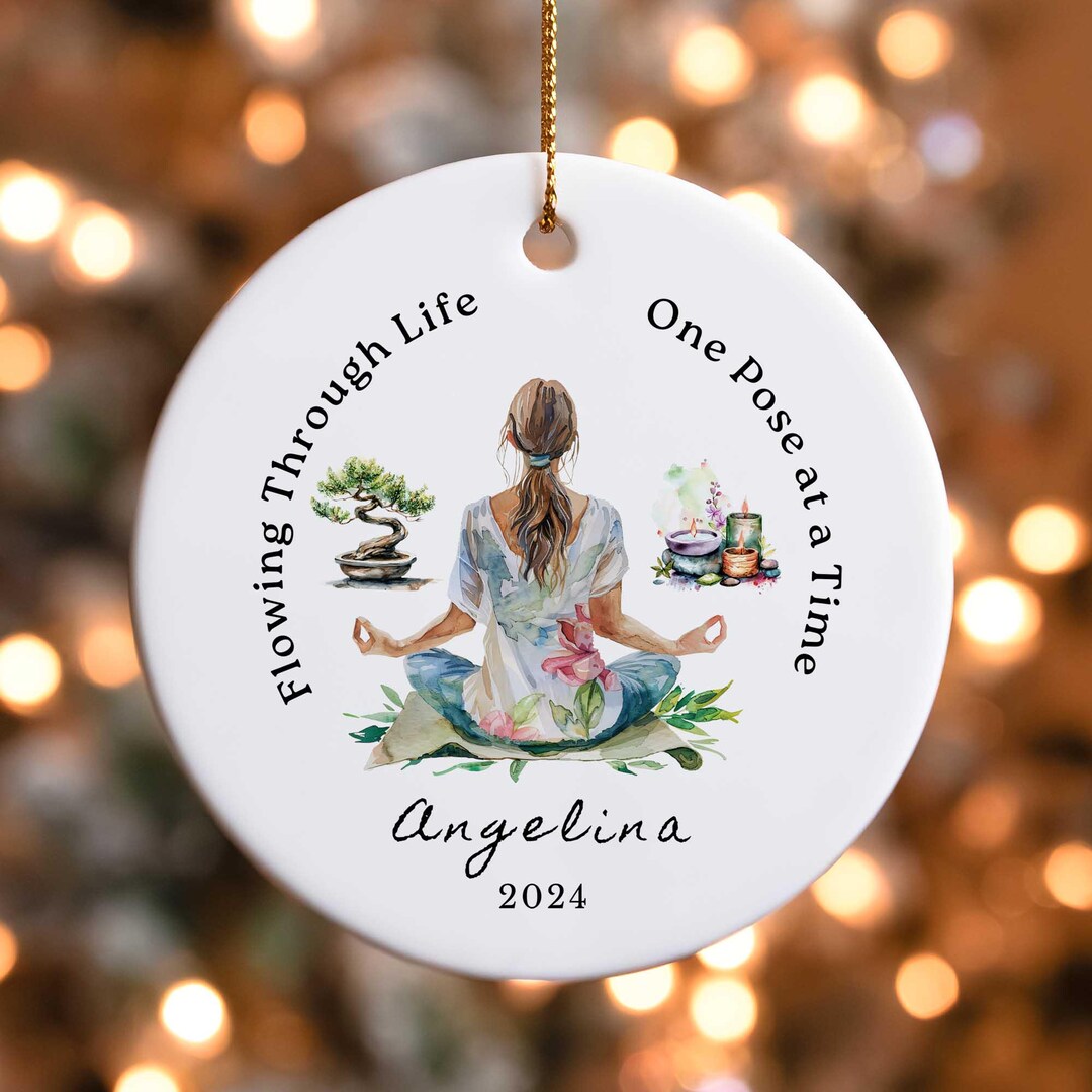 Personalized Girl Yoga Ornament Custom Meditation Presents for Her ...