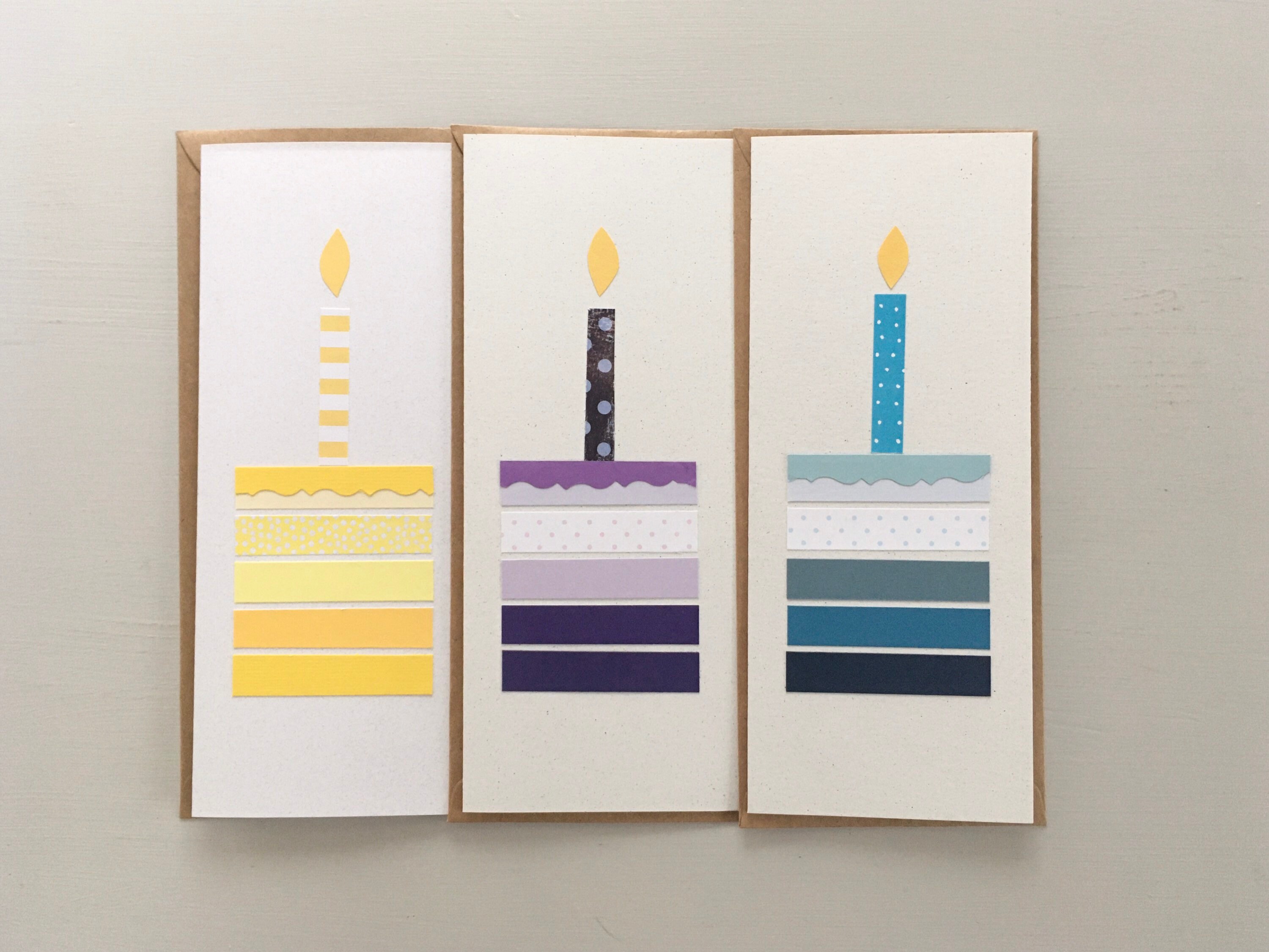Handmade Birthday Card Birthday Cake Card Birthday Candle - Etsy