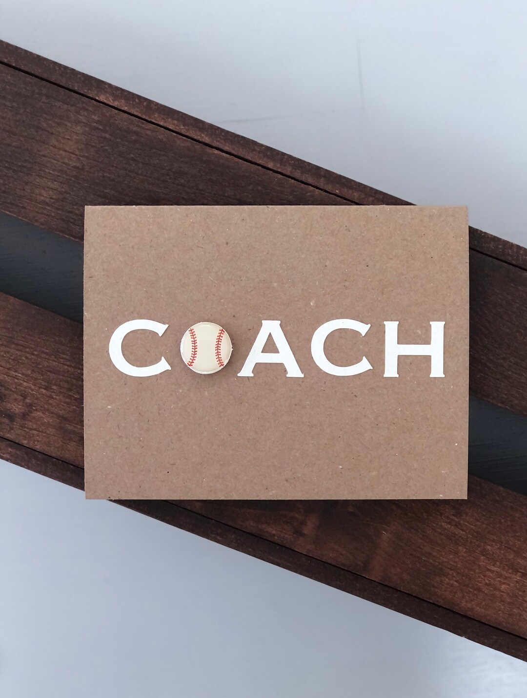 Handmade Card for Baseball Coach | Baseball Coach Card | Thank You Card ...