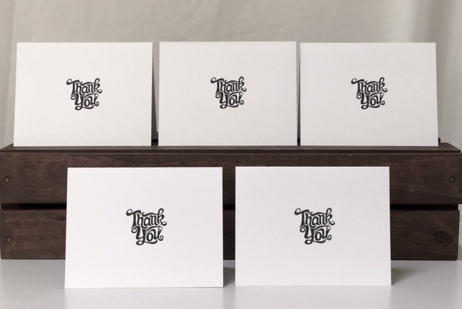 5 Simple Thank You Notecards | Thank You Notecard Set | Simple Thank ...