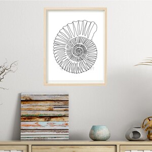 Beach Shell Printable Digital Downloadsimple Coastal DIY - Etsy