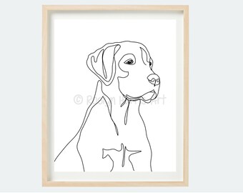 Labrador One Line - Etsy