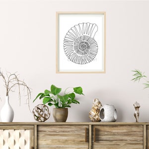 Beach Shell Printable Digital Downloadsimple Coastal DIY - Etsy