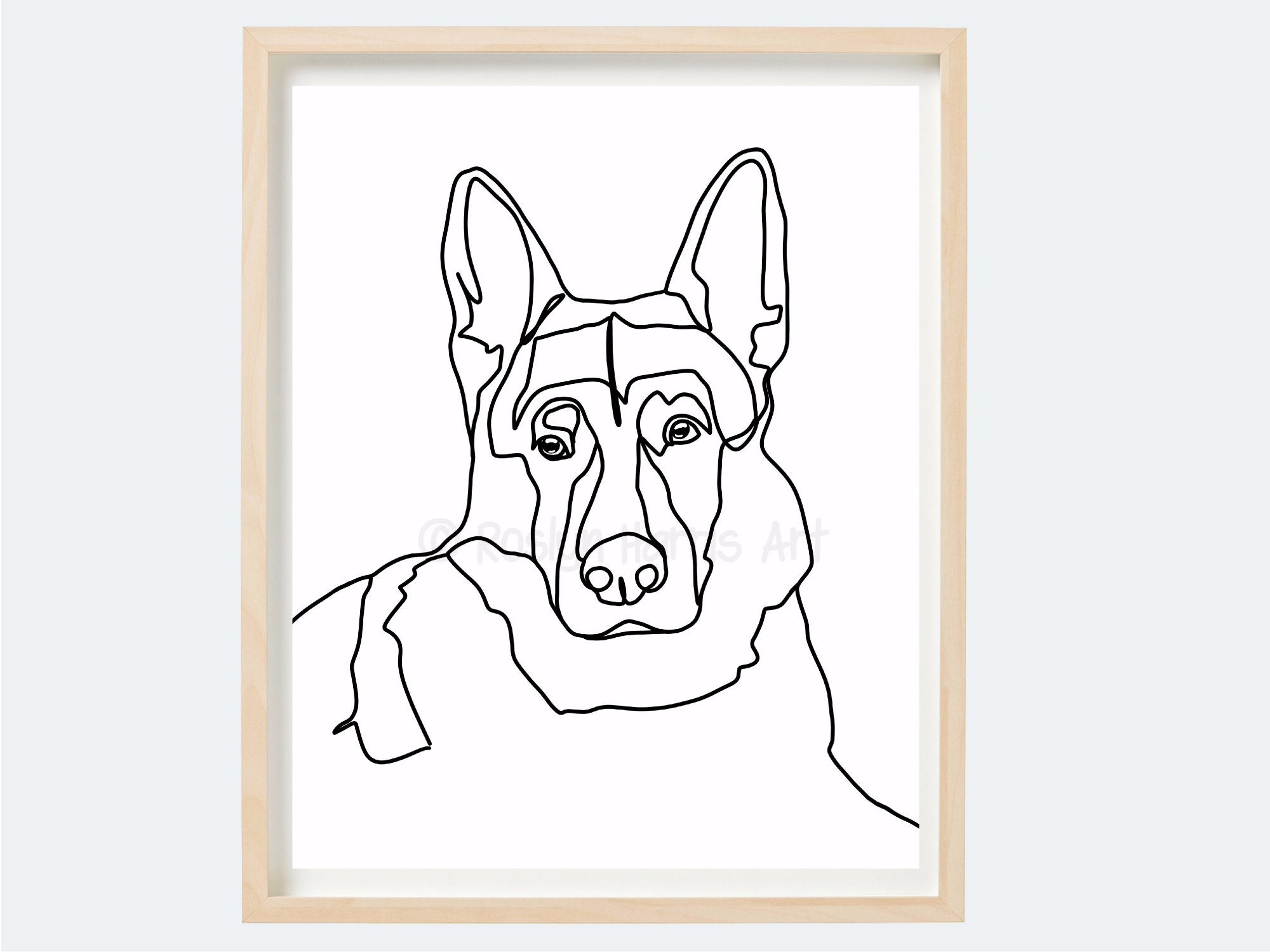 Simple German Shepherd Drawings