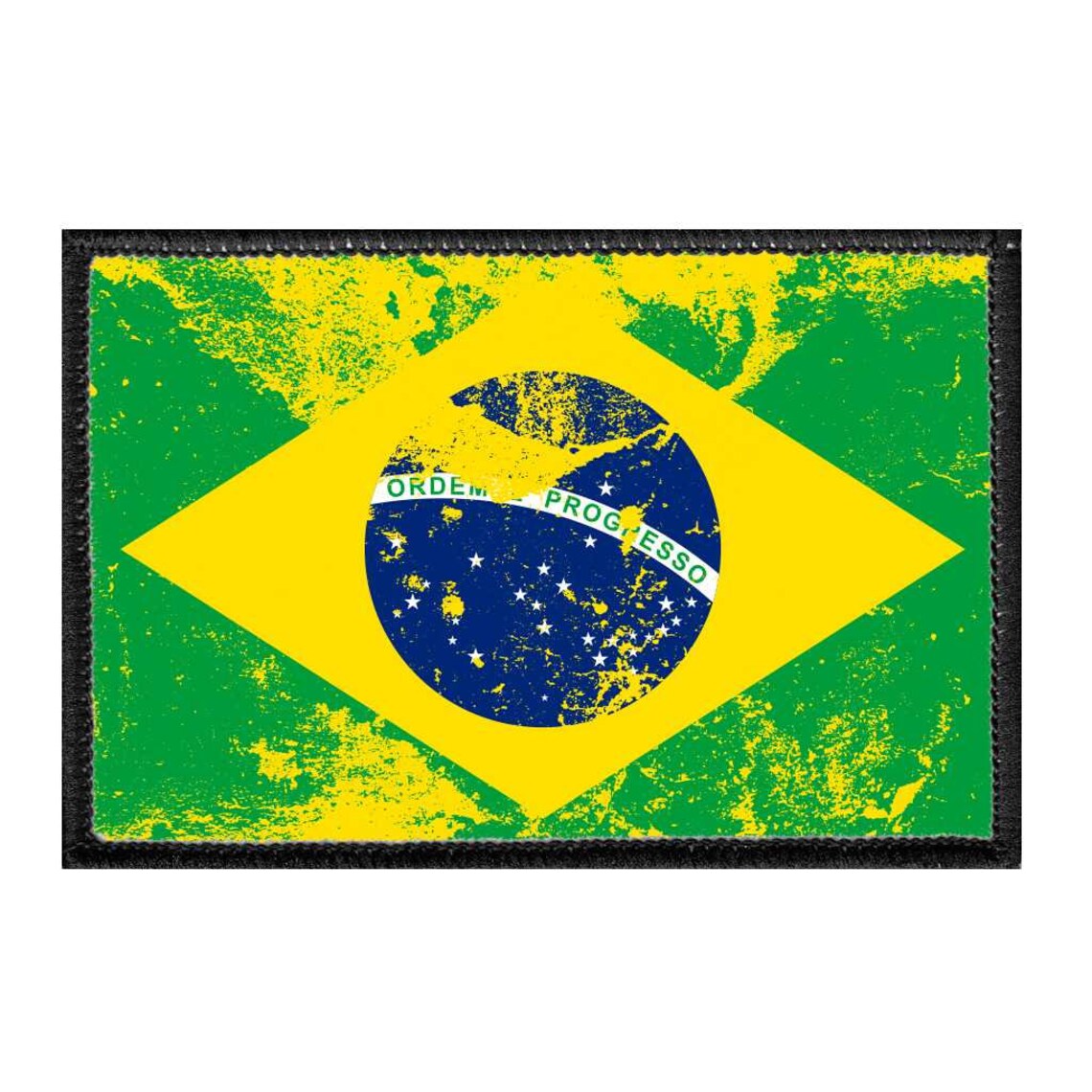 Brazil Flag Color Distressed Removable Patch - Etsy