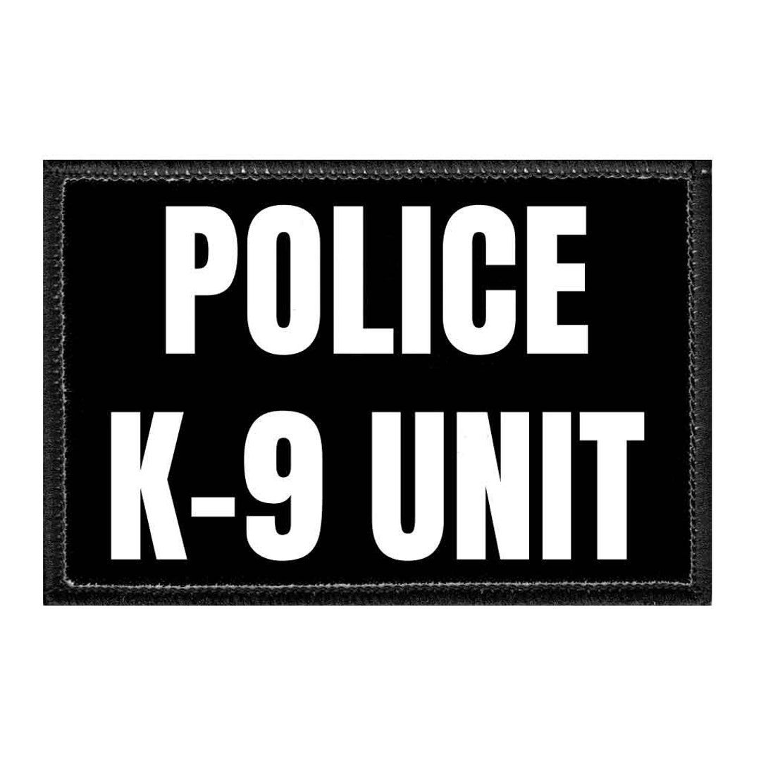 Police K-9 Unit - Removable Patch - Etsy