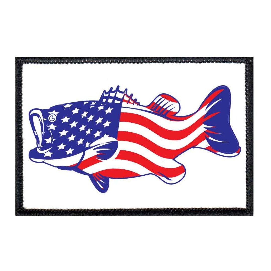 US Flag - Bass - Removable Patch - Etsy