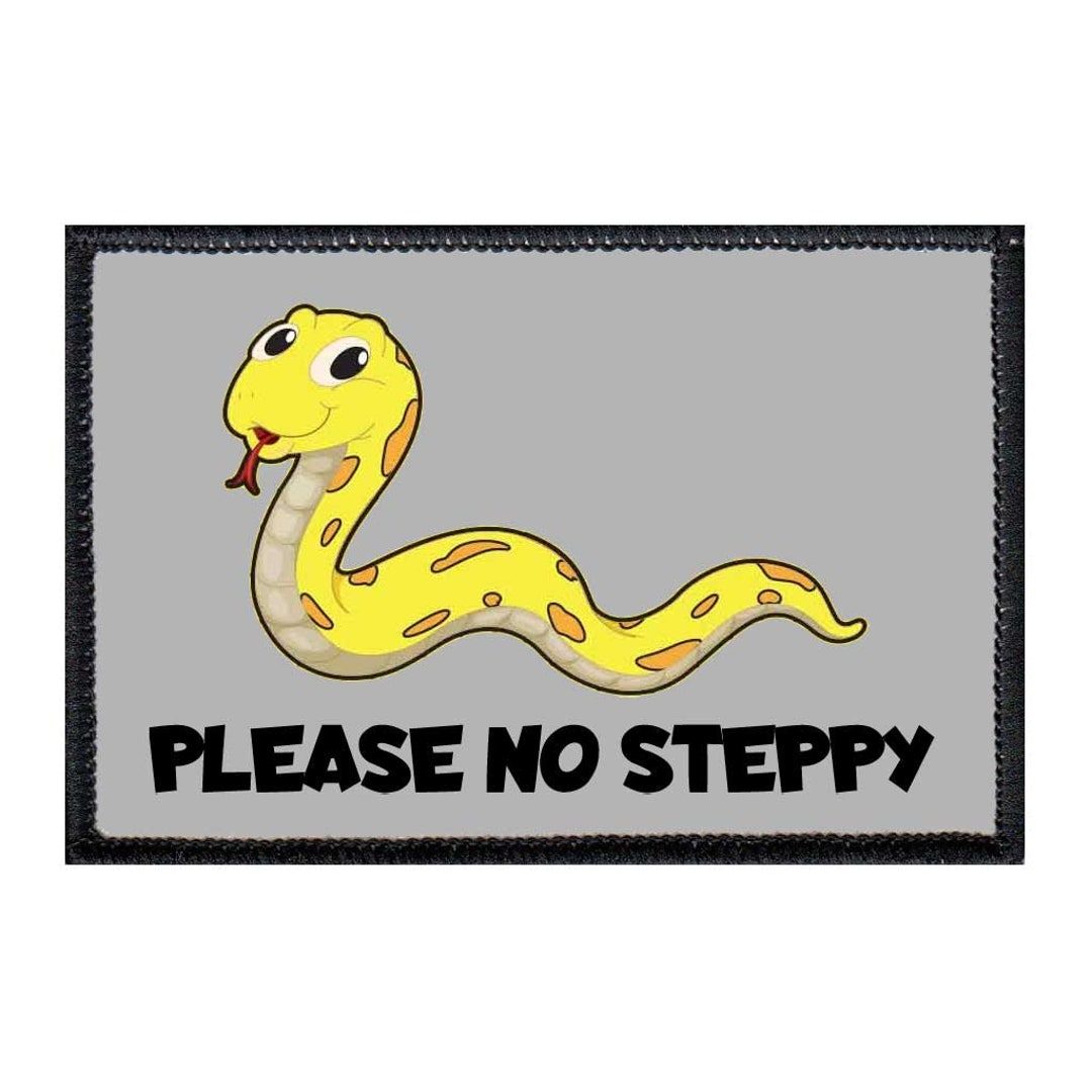 Please No Steppy Grey Background Removable Patch - Etsy