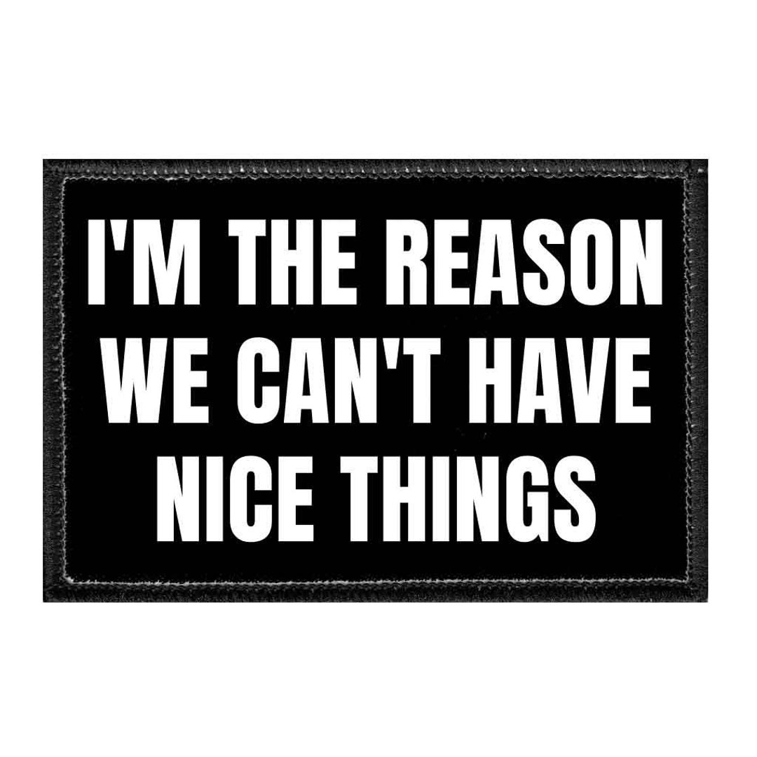 I'm the Reason We Can't Have Nice Things - Removable Patch - Etsy