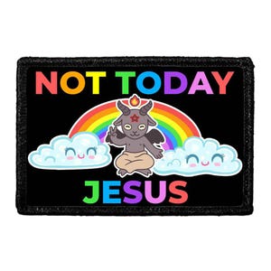 Not Today Jesus - Rainbow - Removable Patch - Etsy